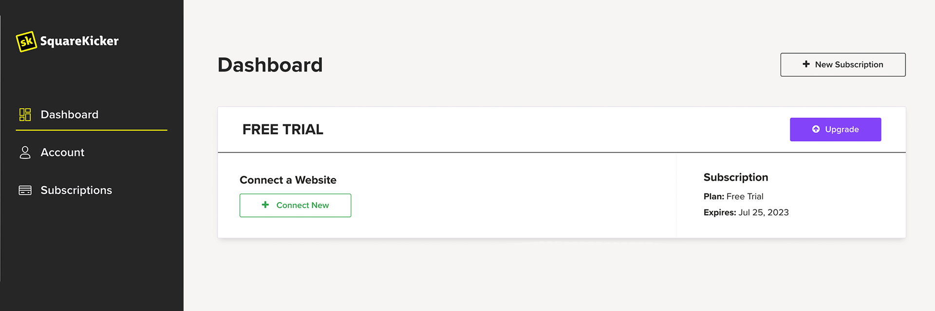 Starting A Free Trial Squarekicker Help Center 