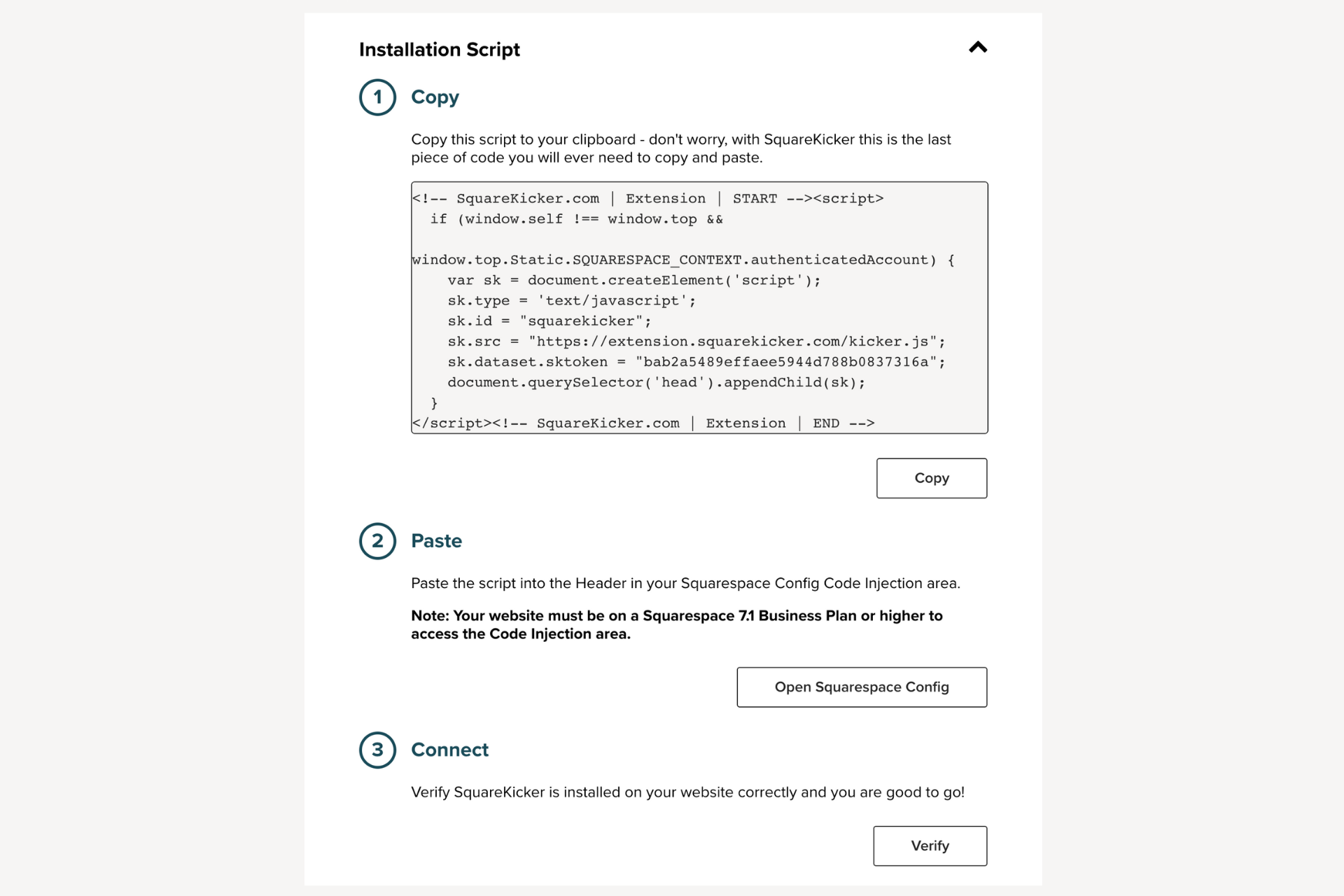 Connecting a Website to a New Subscription – SquareKicker Help Center